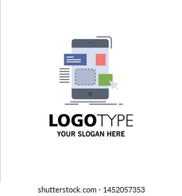 Drag Mobile Design Ui Ux Flat Stock Vector (Royalty Free) 1452057353 ...