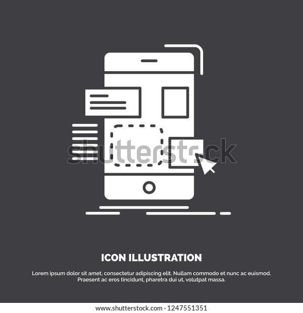 Drag Mobile Design Ui Ux Icon Stock Vector (Royalty Free) 1247551351 ...