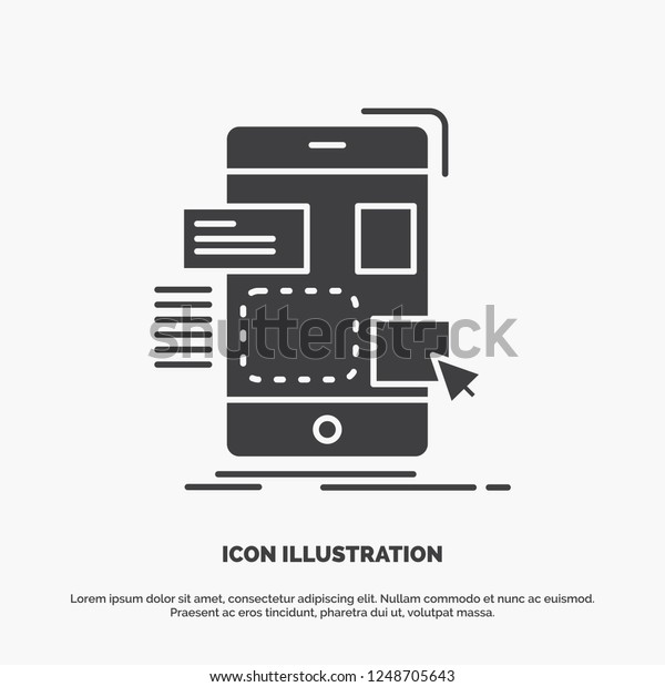 Drag Mobile Design Ui Ux Icon Stock Vector (Royalty Free) 1248705643 ...
