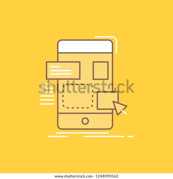 Drag Mobile Design Ui Ux Flat Stock Vector (Royalty Free) 1248990562