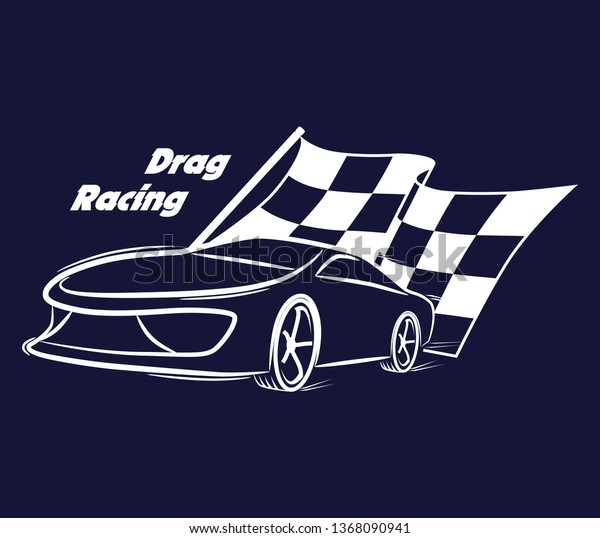 Drag Racing Tshirt Design Vector Illustration Stock Vector (Royalty ...