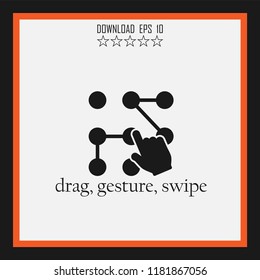 Drag Sketch Vector Icon Stock Vector (Royalty Free) 1181867056 ...