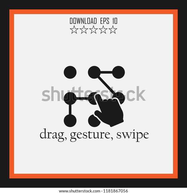 Drag Sketch Vector Icon Stock Vector (Royalty Free) 1181867056 ...