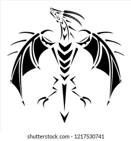 Dragon Black Wings Stock Vector (Royalty Free) 1217530741 | Shutterstock