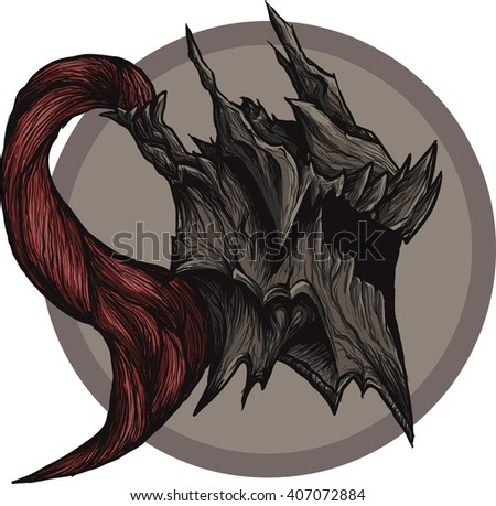 Dragon Helm Detailed Study Texture Armor Stock Vector (Royalty Free ...