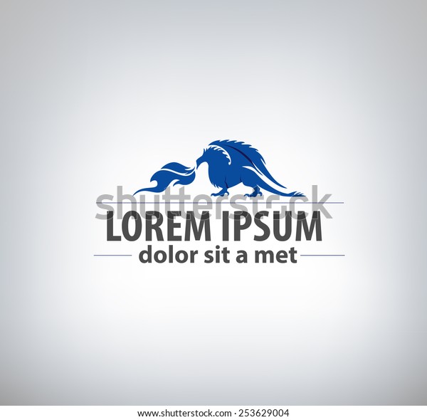 Dragon Label Company Logo Design Stock Vector (Royalty Free) 253629004 ...