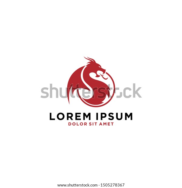 Dragon Logo Dragon Fire Icon Vector Stock Vector (Royalty Free ...