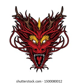 Dragon Logo Vector Front View Stock Vector (Royalty Free) 1500080012 ...