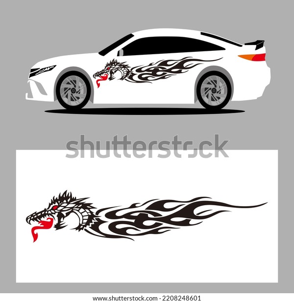 Dragon Stripes Car Decal Sticker Car Stock Vector (Royalty Free ...