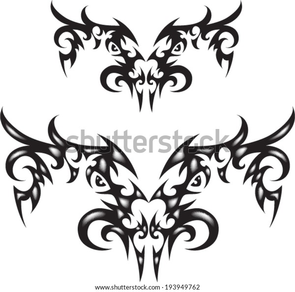 Dragon Tattoo Three Dimensions Stock Vector (Royalty Free) 193949762 ...