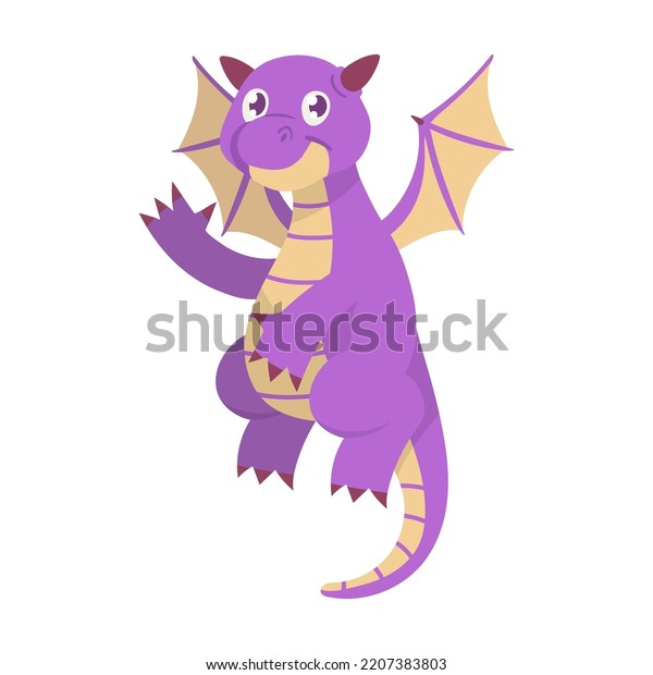Dragon Vector Illustration Cute Flying Dragons Stock Vector (Royalty ...