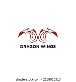 Dragon Wings Logo Animal Simple Stock Vector (Royalty Free) 2188018513 ...
