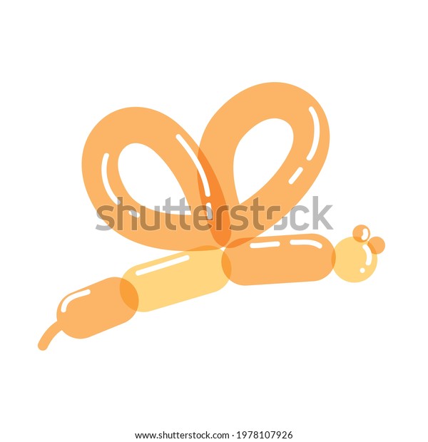 Dragonfly Shaped Balloon Decoration Isolated Stock Vector (Royalty Free ...