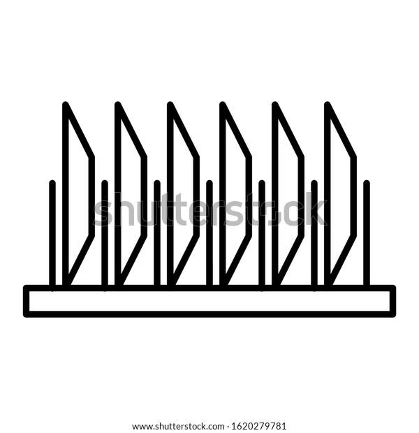 Draining Board Icon Symbol Outline Style Stock Vector (Royalty Free ...