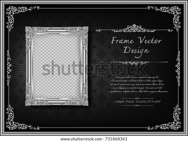 Drake Royal Frame On Black Pattern Stock Vector (Royalty Free ...