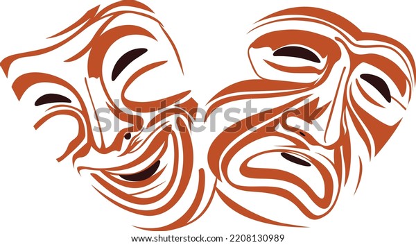 Drama Funny Faces Clipart Vector Illustration Stock Vector (Royalty ...