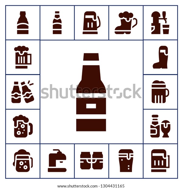 Draught Icon Set 17 Filled Draught Stock Vector (Royalty Free ...