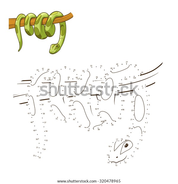 Draw Animal Boa Snake Educational Game Stock Vector (Royalty Free ...
