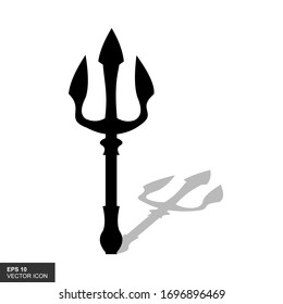 Draw Trident Shadow On White Background Stock Vector (Royalty Free ...