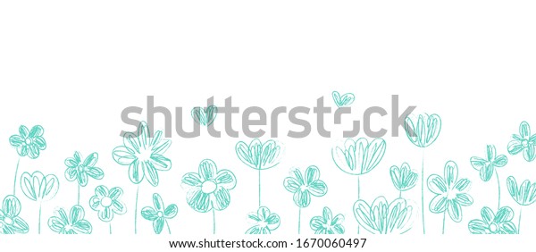 Draw Vector Banner Line Flower On Stock Vector (Royalty Free ...