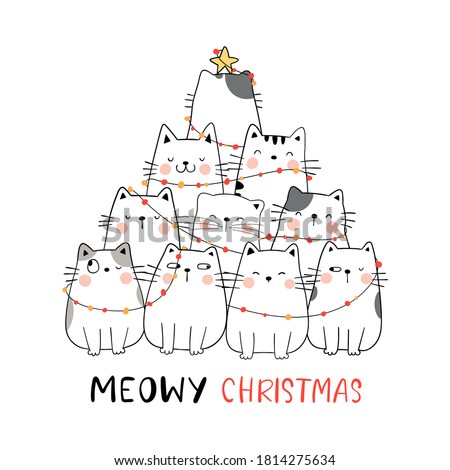 Christmas Cat Drawing | Free download on ClipArtMag