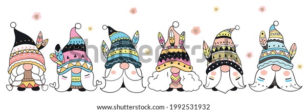 Draw Vector Illustration Character Design Tribal 库存矢量图（免版税）1992531932 ...