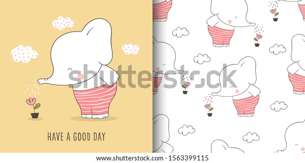 Draw Vector Illustration Greeting Card Print Stock Vector (Royalty Free ...