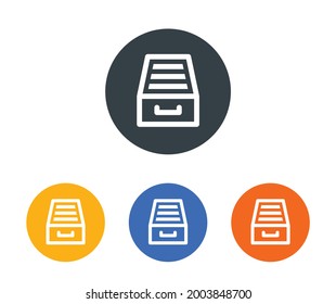 Drawer Cabinet File Icon Set Stock Vector (Royalty Free) 2003848700 ...