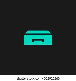 Drawer Flat Simple Modern Illustration Pictogram Stock Vector (Royalty ...