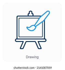Drawing Art Class Icon Concept Stock Vector (Royalty Free) 2141007059 ...