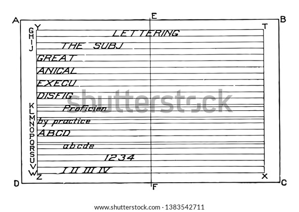 Drawing Board Lettering Setup Plate Have Stock Vector (Royalty Free ...