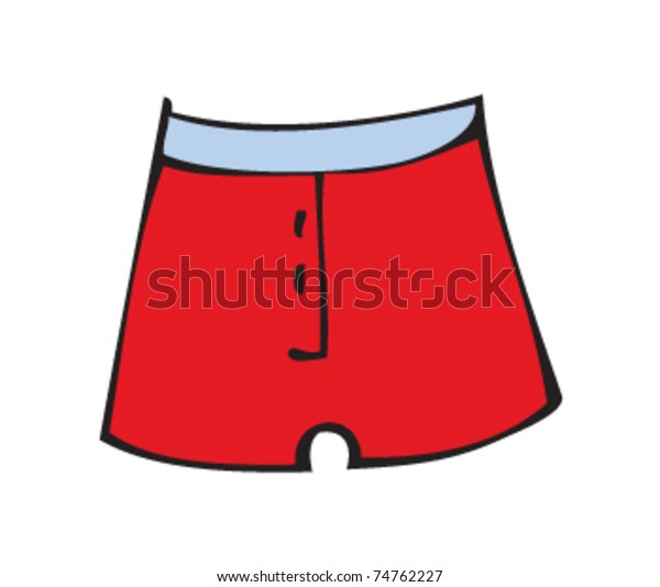 Drawing Boxer Shorts Stock Vector (Royalty Free) 74762227