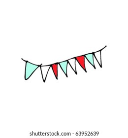 Drawing Bunting Stock Vector (Royalty Free) 63952639