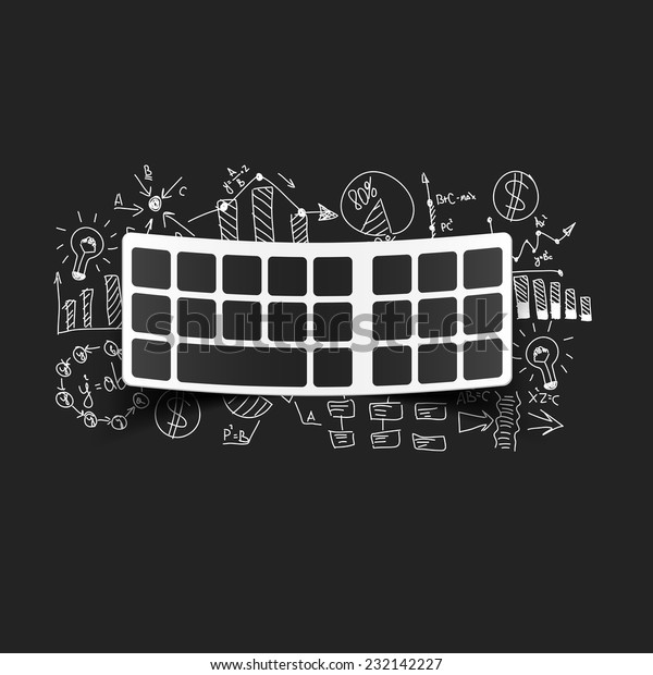 Drawing Business Formulas Keyboard Stock Vector (Royalty Free ...