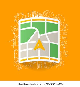 Drawing Business Formulas Navigator Stock Vector (Royalty Free ...