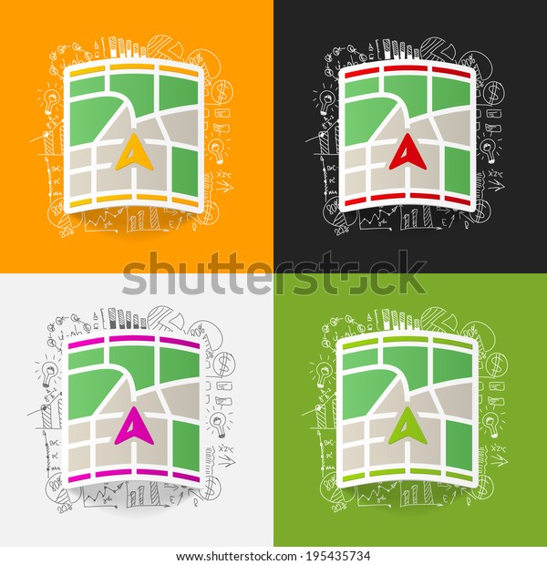 Drawing Business Formulas Navigator Stock Vector (Royalty Free ...