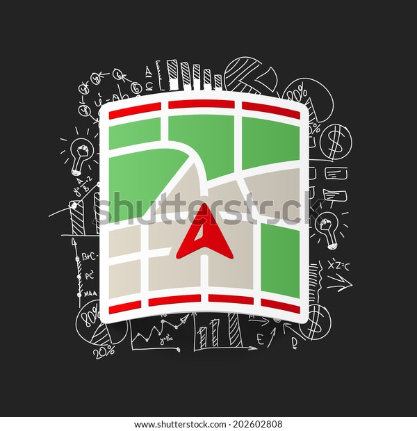 Drawing Business Formulas Navigator Stock Vector (Royalty Free ...