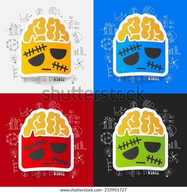Drawing Business Formulas Zombie Stock Vector (Royalty Free) 233901727 ...