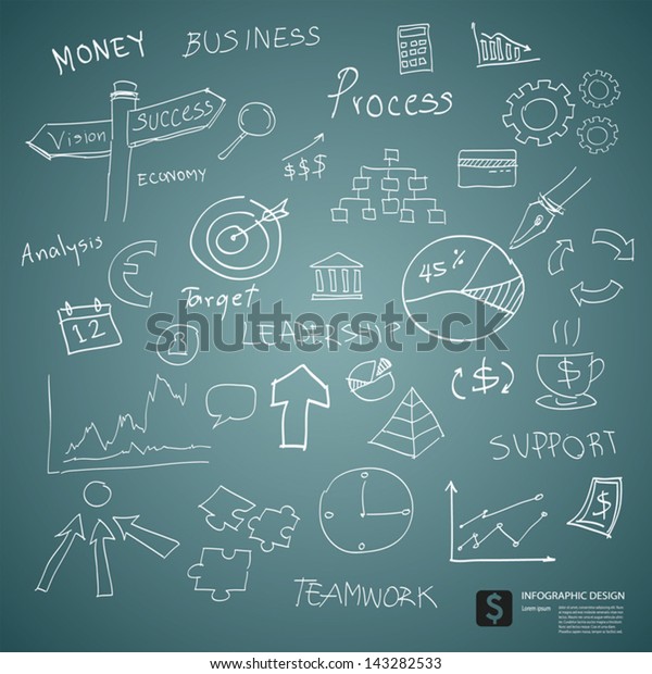 Drawing Business Plan Concept On Green Stock Vector (Royalty Free ...