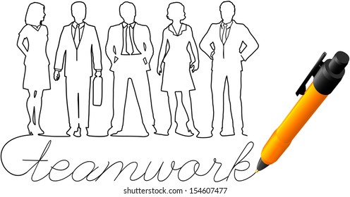 51,527 Team work sketches Images, Stock Photos & Vectors | Shutterstock