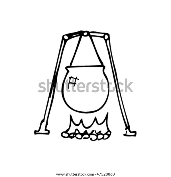 Drawing Cauldron Stock Vector (Royalty Free) 47528860 | Shutterstock