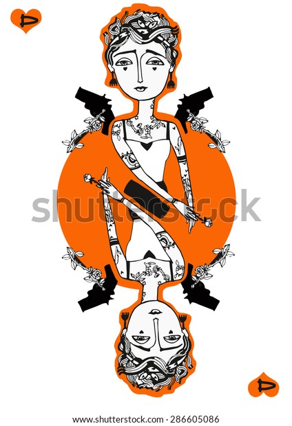 Drawing Character Playing Cards Stock Vector (Royalty Free) 286605086 ...