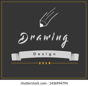 Drawing Contest Poster Retro Design Stock Vector (Royalty Free ...
