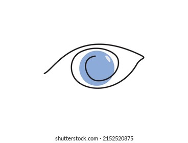 Drawing Eye Continuous Line On White Stock Vector (Royalty Free ...