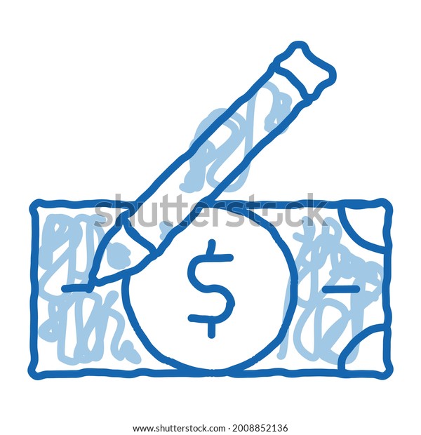 Drawing Fake Banknotes Sketch Icon Vector Stock Vector (Royalty Free ...