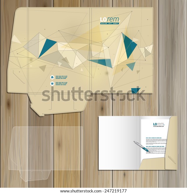 Drawing Folder Template Design Corporate Identity Stock Vector (Royalty ...
