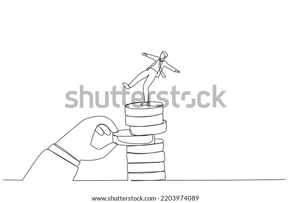 Drawing Giant Hand Pull Back Money Stock Vector (Royalty Free ...