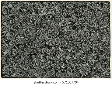 Drawing Halftone Textures Hand Drawn Abstract Stock Vector (Royalty ...