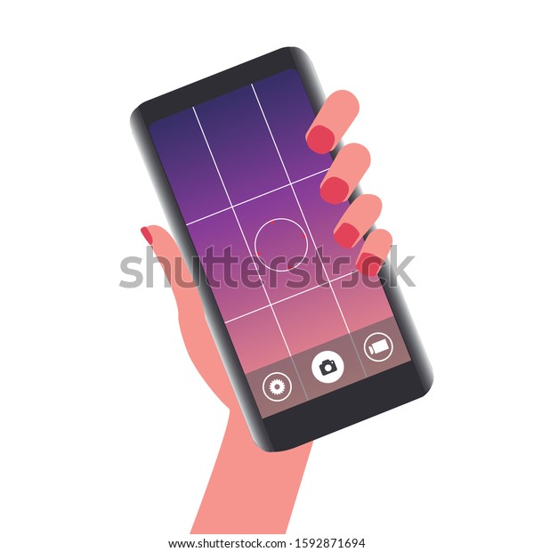 Drawing Hand Taking Cell Phone Take Stock Vector (Royalty Free ...