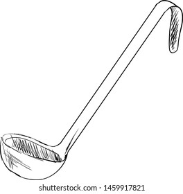 Drawing Ladle Illustration Vector On White Stock Vector (Royalty Free ...